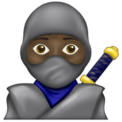 Ninja: Dark Skin Tone Emoji 🥷🏿
