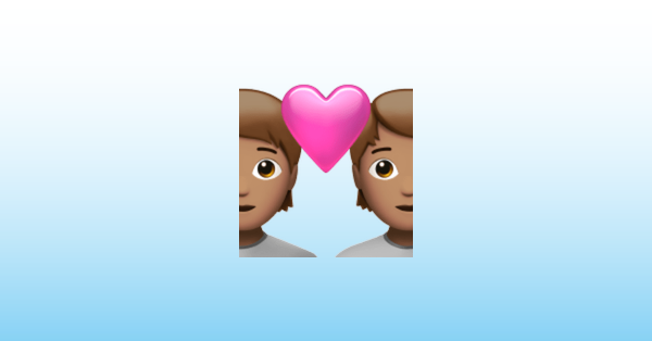 Pareja enamorada: tono de piel medio Emoji 💑🏽