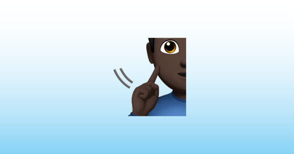 Deaf Man: Dark Skin Tone Emoji 🧏🏿‍♂️