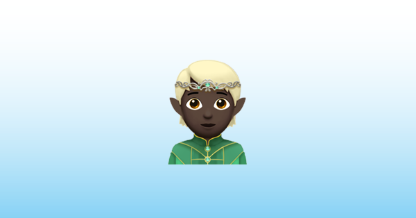 Elf: Dark Skin Tone Emoji 🧝🏿