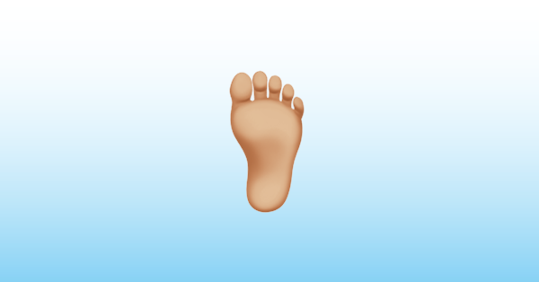 Foot: Medium-Light Skin Tone Emoji 🦶🏼