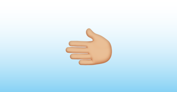 Leftwards Hand: Medium-Light Skin Tone Emoji 🫲🏼