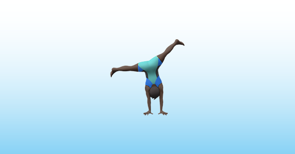 Man Cartwheeling: Dark Skin Tone Emoji 🤸🏿‍♂️