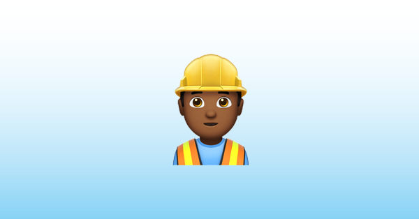 Man Construction Worker: Medium-Dark Skin Tone Emoji 👷🏾‍♂️