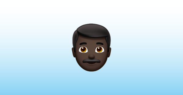 Man: Dark Skin Tone Emoji 👨🏿