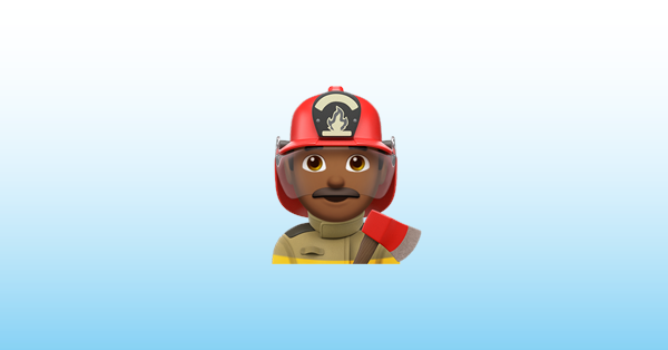 Man Firefighter: Medium-Dark Skin Tone Emoji 👨🏾‍🚒