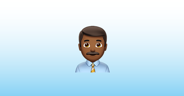 Man Office Worker: Medium-Dark Skin Tone Emoji 👨🏾‍💼