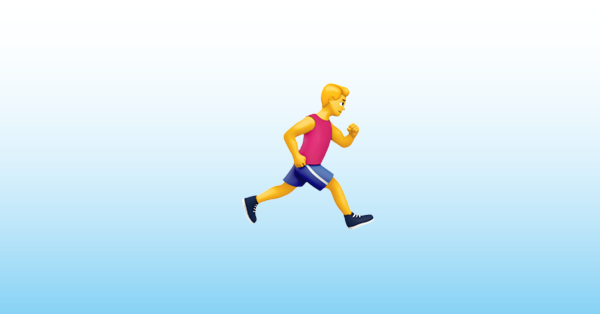 Mand løber mod højre Emoji 🏃‍♂️‍ ️