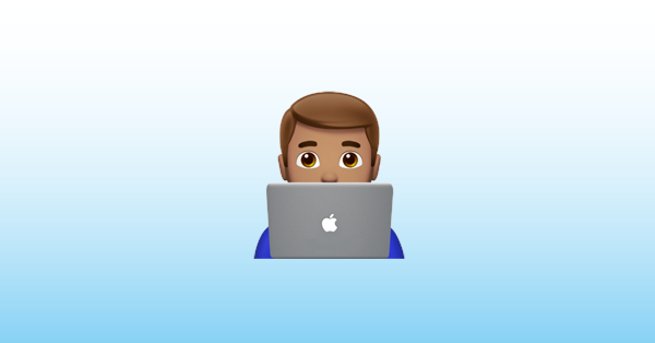 Mężczyzna technolog: karnacja średnia Emoji 👨🏽‍💻