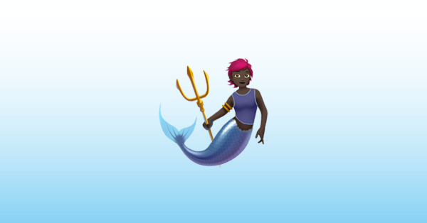Syrena: karnacja ciemna Emoji 🧜🏿