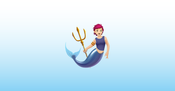Merperson: Light Skin Tone Emoji 🧜🏻
