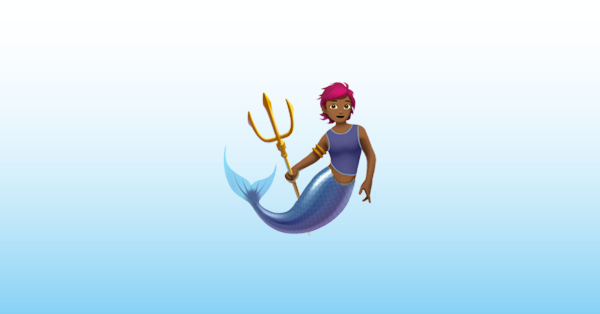 Merperson: Medium-Dark Skin Tone Emoji 🧜🏾