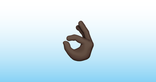 Ok Hand: Dark Skin Tone Emoji 👌🏿