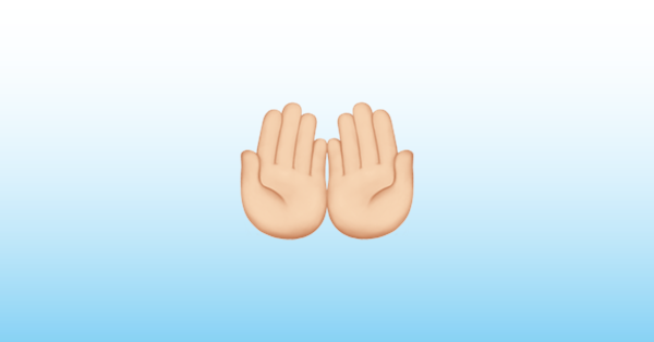 Palms up Together: Light Skin Tone Emoji 🤲🏻