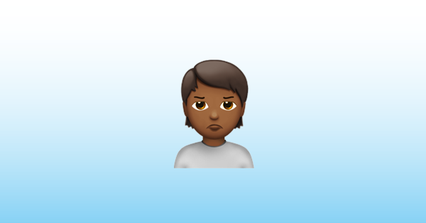 Person Pouting: Medium-Dark Skin Tone Emoji 🙎🏾