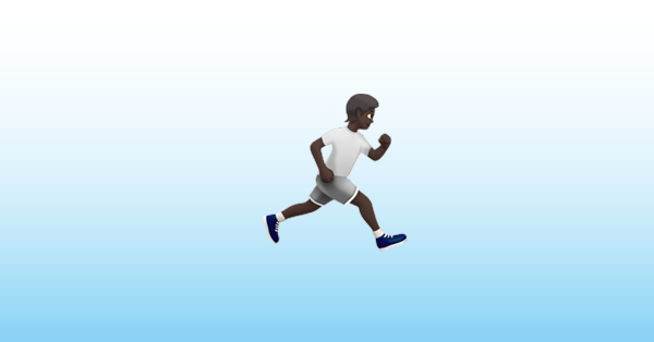 Persona che corre a destra: Carnagione scura Emoji 🏃🏿‍ ️