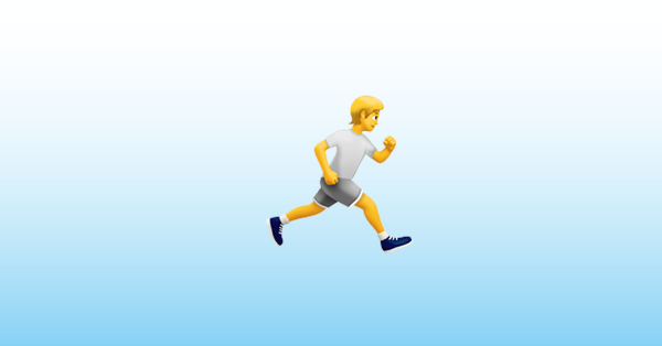 Person som springer åt höger Emoji 🏃‍ ️