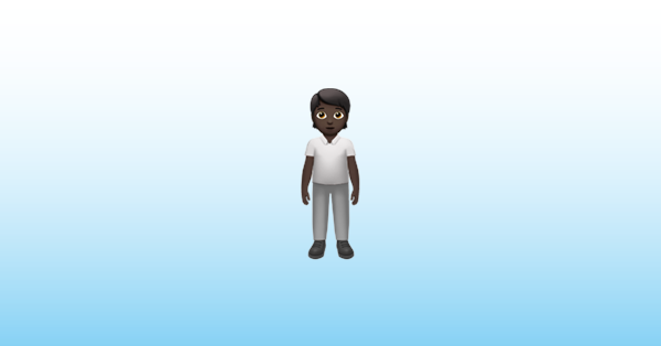 Person Standing: Dark Skin Tone Emoji 🧍🏿