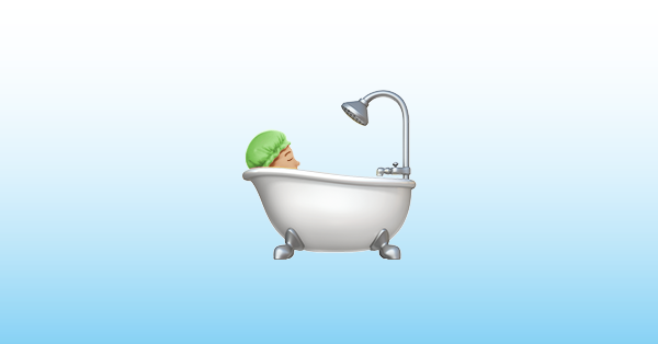 Person Taking Bath: Medium-Light Skin Tone Emoji 🛀🏼