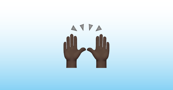 Raising Hands: Dark Skin Tone Emoji 🙌🏿