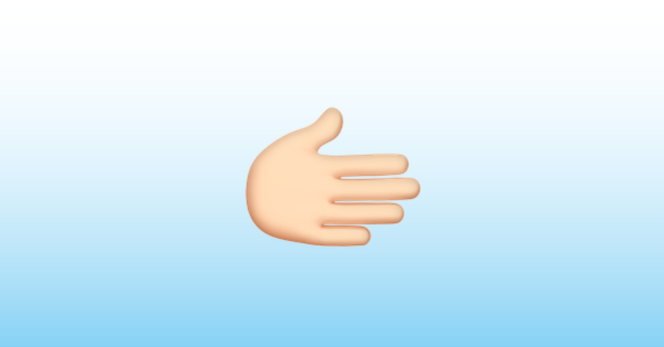 Rightwards Hand: Light Skin Tone Emoji 🫱🏻
