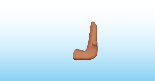 Rightwards Pushing Hand: Medium Skin Tone Emoji 🫸🏽