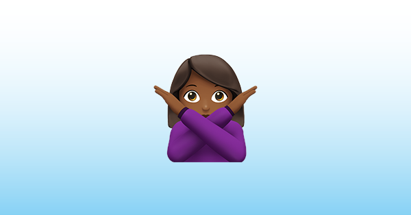 Woman Gesturing NO: Medium-Dark Skin Tone Emoji 🙅🏾‍♀️