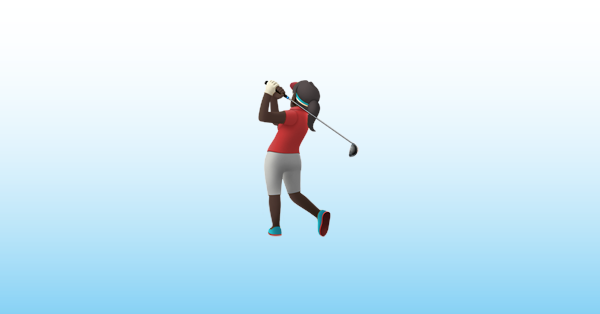 Woman Golfing: Dark Skin Tone Emoji 🏌🏿‍♀️